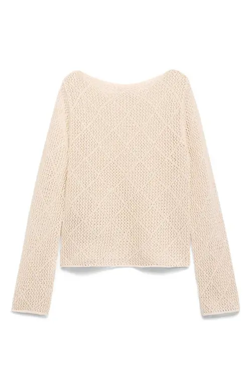 Mango Open Stitch Cotton-blend Sweater - Ecru