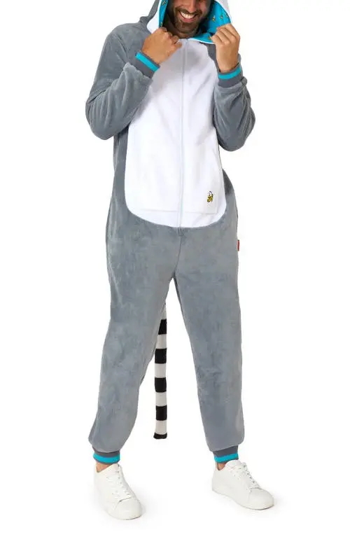 Opposuits Lemur Fleece Jumpsuit - Grey