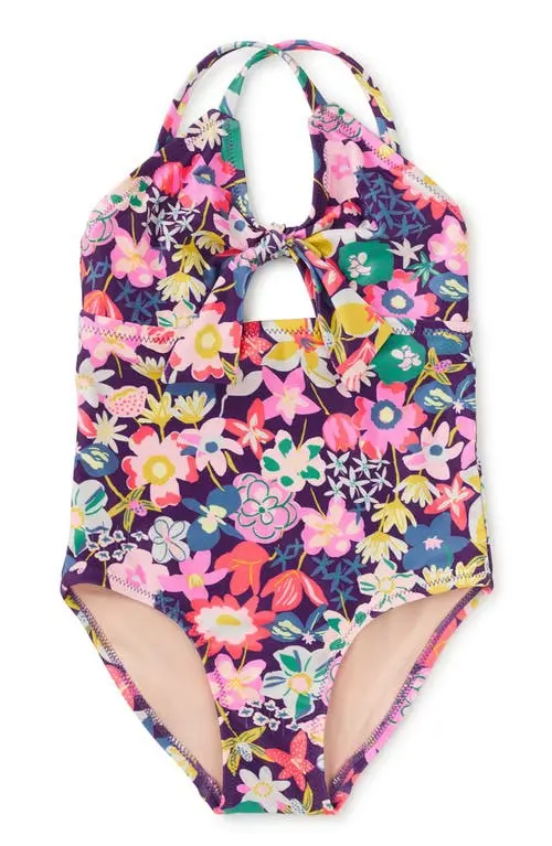 TEA COLLECTION Cut Out One-piece Swimsuit - Caribbean Wildflowers