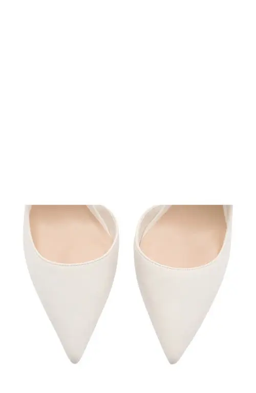 Mango Half D'orsay Pointed Toe Pumps - White