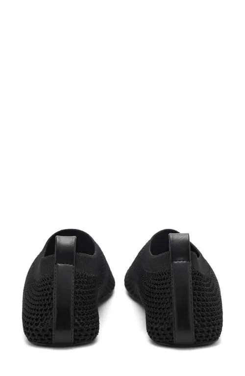 Mango Soft Mesh Flats - Black