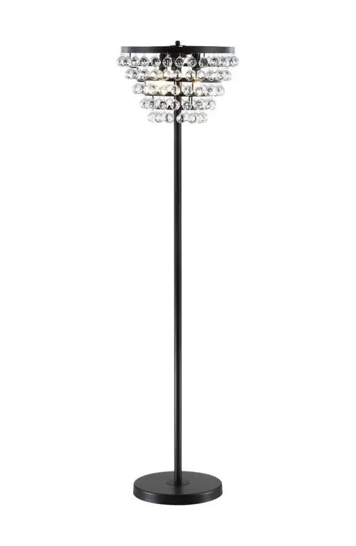 JONATHAN Y Jemma 60" Crystal/metal Led Floor Lamp - Bronze