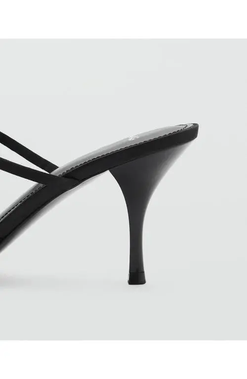 Mango Strappy Slide Sandal With Bow Detailing