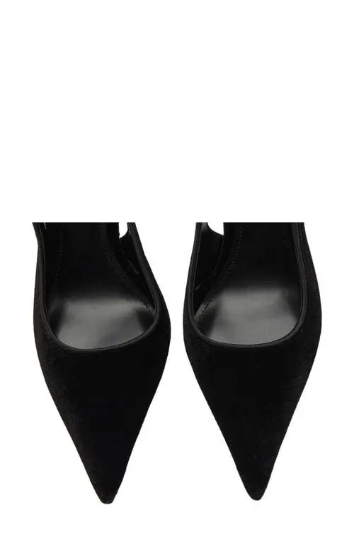 Mango Velvet Slingback Pumps