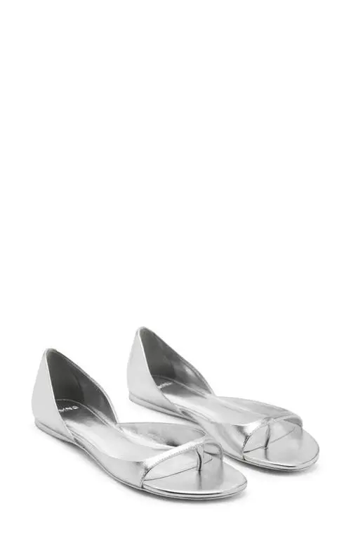 Mango Metallic Sandal - Silver