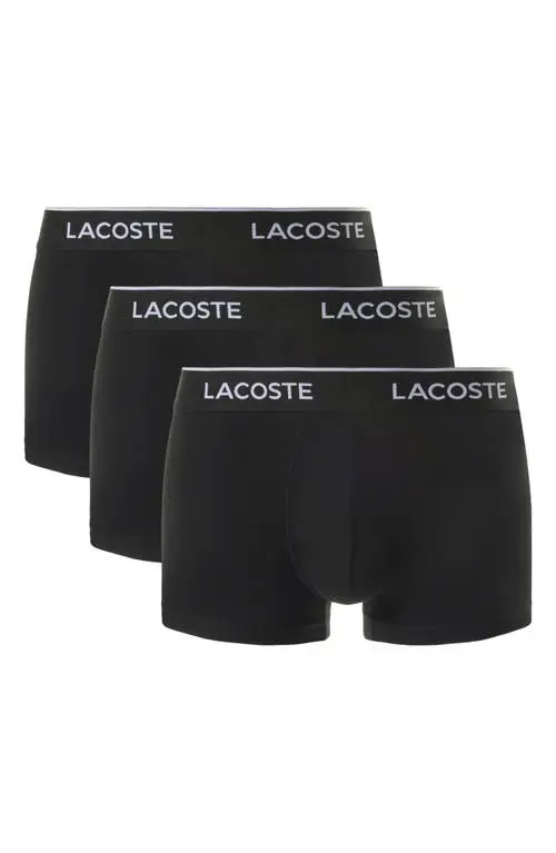 Lacoste 3-pack Stretch Cotton Boxer Briefs - Black