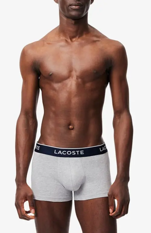 Lacoste 3-pack Stretch Cotton Boxer Briefs - Silver Chine