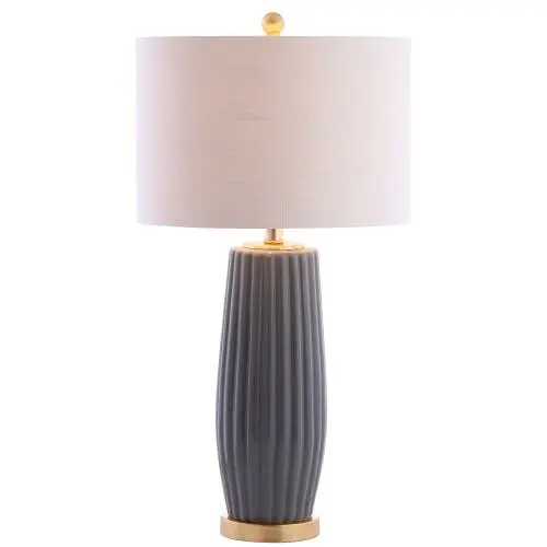 JONATHAN Y Roman 28.5" Ceramic Led Table Lamp - Gray