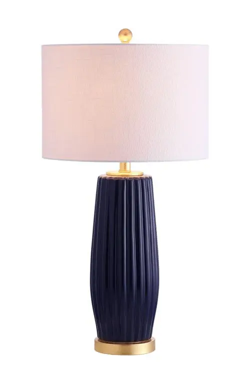 JONATHAN Y Roman 28.5" Ceramic Led Table Lamp - Navy