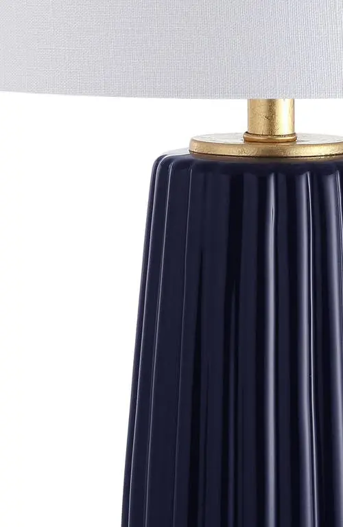 JONATHAN Y Roman 28.5" Ceramic Led Table Lamp - Navy