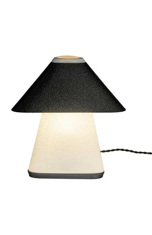 JONATHAN Y Enzo 11.63" Modern Contemporary Plant-based Pla 3d Printed Dimmable Led Table Lamp - White/black With White Shade