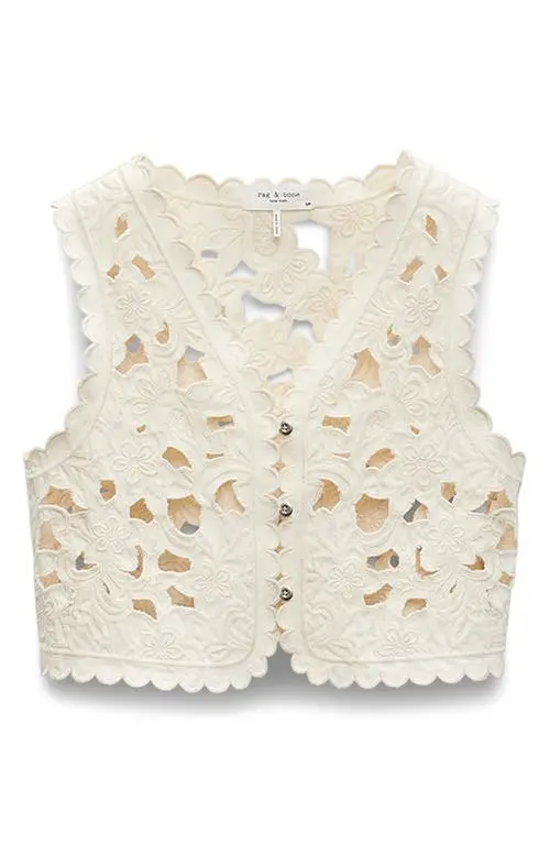 Rag & Bone Coralie Floral Cutout Vest