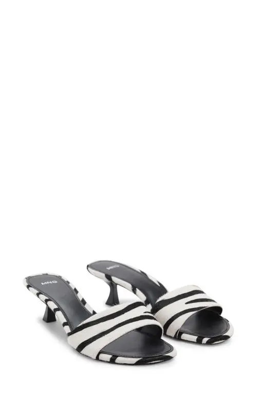Mango Genuine Calf Hair Slide Sandal