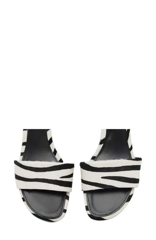 Mango Genuine Calf Hair Slide Sandal