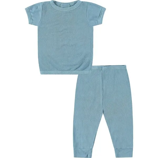 PAIGELAUREN Organic Cotton & Modal T-shirt & Leggings Set - Blue
