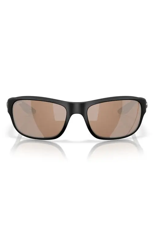 COSTA DEL MAR Clipperton 58mm Polarized Sunglasses - Black/ Copper Silver 580g