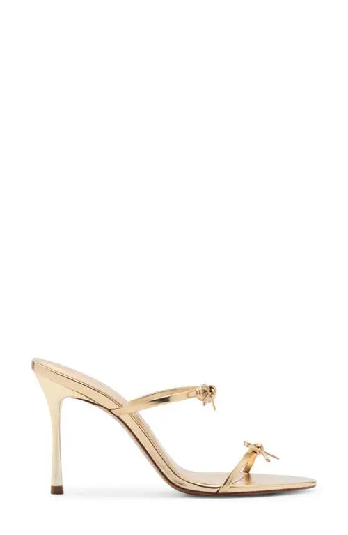 Mango Stiletto Heel Slides - Gold