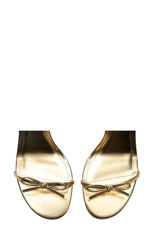 Mango Stiletto Heel Slides - Gold