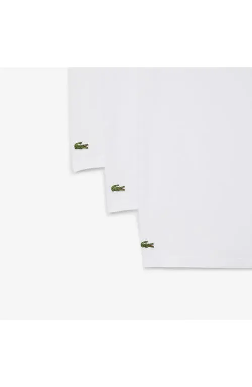 Lacoste 3-pack Cotton V-neck T-shirts - White