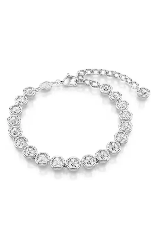 SWAROVSKI Timeless Crystal Tennis Bracelet - White/ Silver