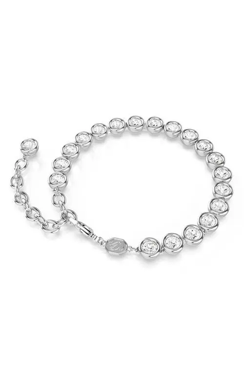 SWAROVSKI Timeless Crystal Tennis Bracelet - White/ Silver