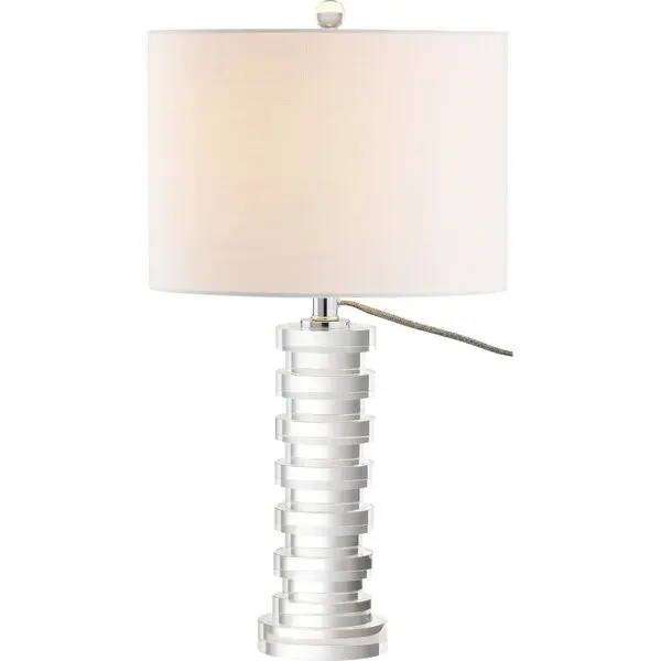 JONATHAN Y Sasha 25" Crystal Led Table Lamp - Clear