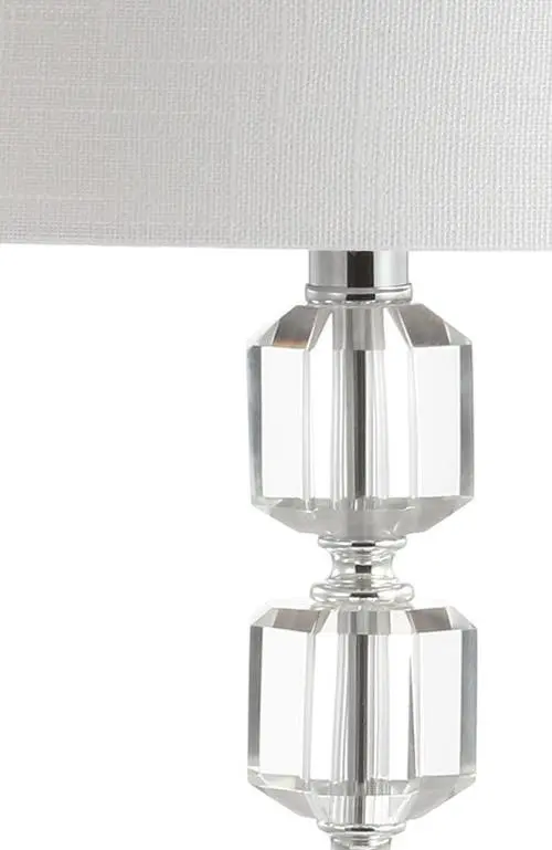 JONATHAN Y Cary 27.5" Modern Stacked Crystal/metal Led Table Lamp