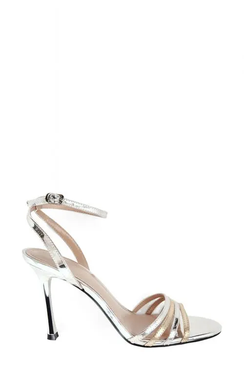 Mango Ankle Strap Sandal - Silver