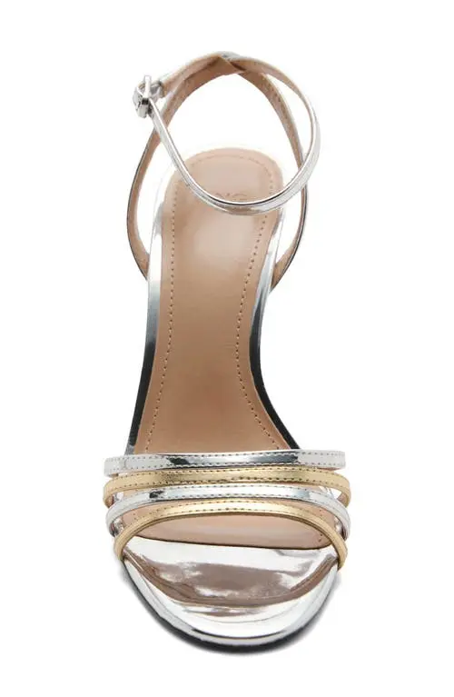 Mango Ankle Strap Sandal - Silver