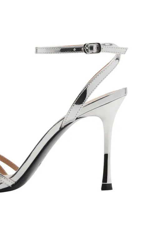 Mango Ankle Strap Sandal - Silver