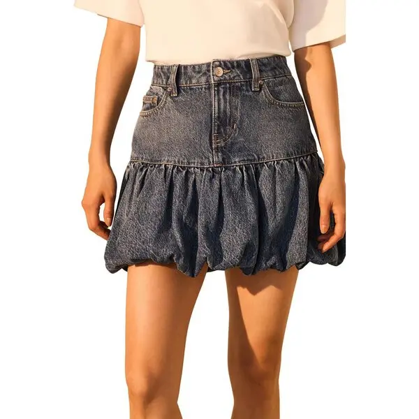 NEXT Puffball Denim Miniskirt