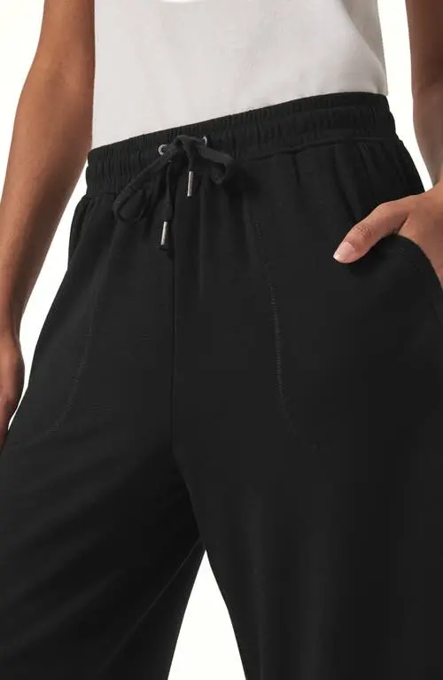 Splendid Supersoft Crop Wide Leg Pants - Black