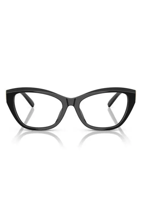 Tiffany & Co. 52mm Cat Eye Optical Glasses - Black/ Demo Lens