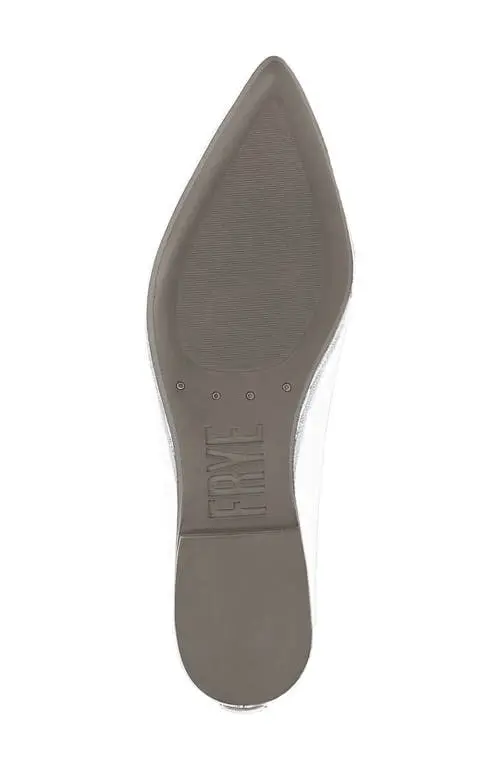 THE FRYE COMPANY Heather Pointed Toe Flat - Silver