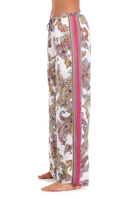 L'Agence Geraldine Printed Wide Leg Pants