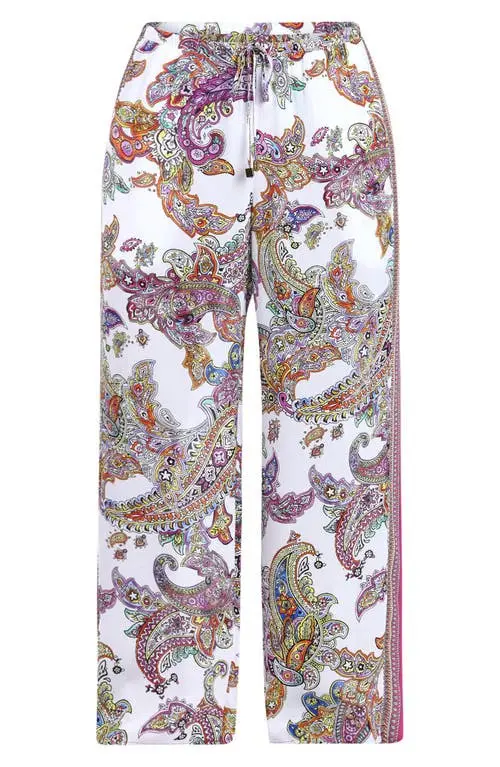 L'Agence Geraldine Printed Wide Leg Pants