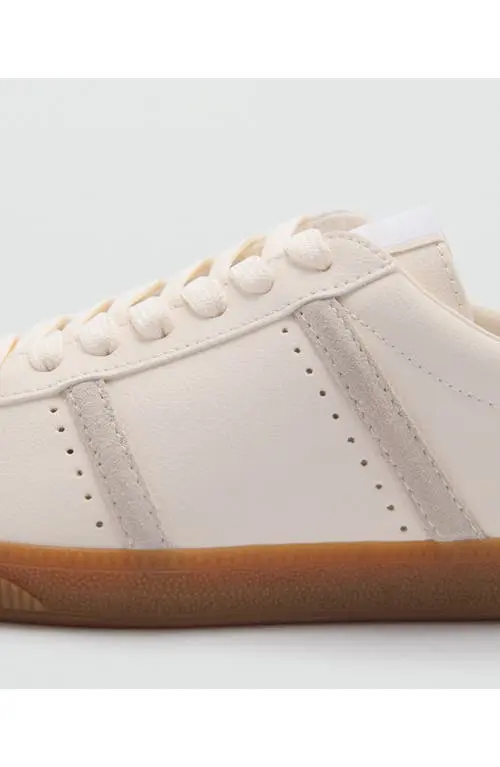 Mango Contrast Panel Sneakers - White