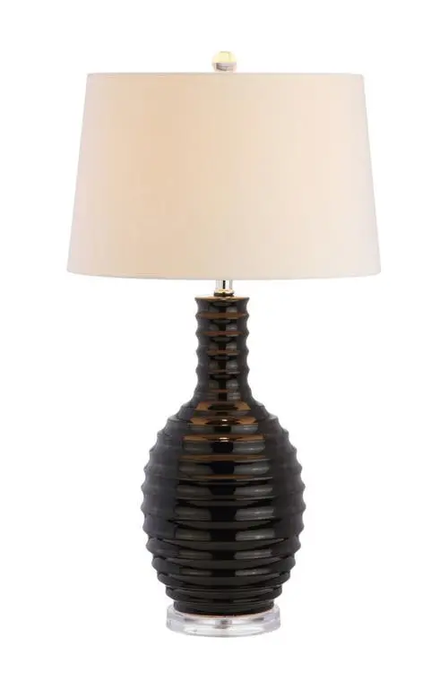 JONATHAN Y Dylan 29.5" Ceramic Led Table Lamp - Black