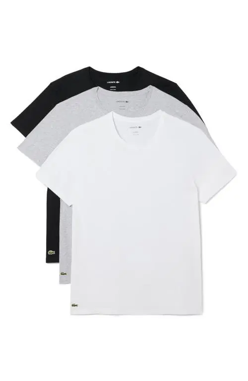 Lacoste 3-pack Cotton Crewneck T-shirts - White/silver Chine/black