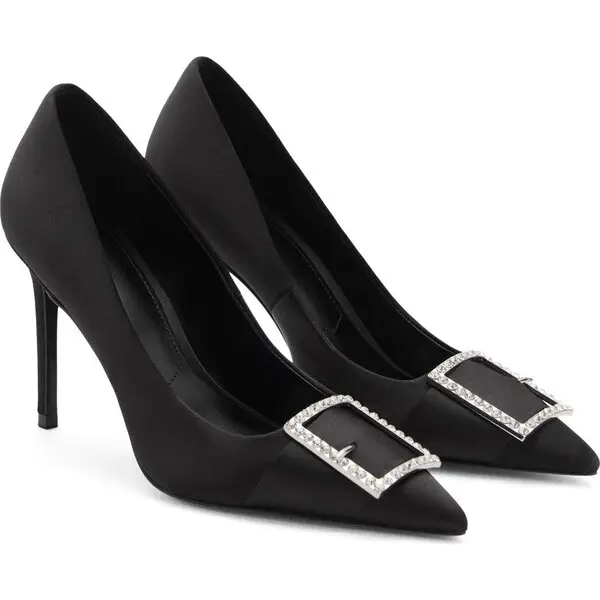 Mango Buckle Pointed Toe Pumps