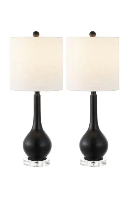 JONATHAN Y Dylan 25" Metal/crystal Teardrop Led Table Lamp - Oil Rubbed Bronze