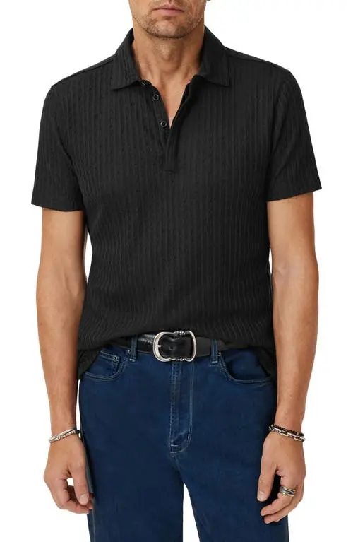 John Varvatos Grana Texture Polo - Black