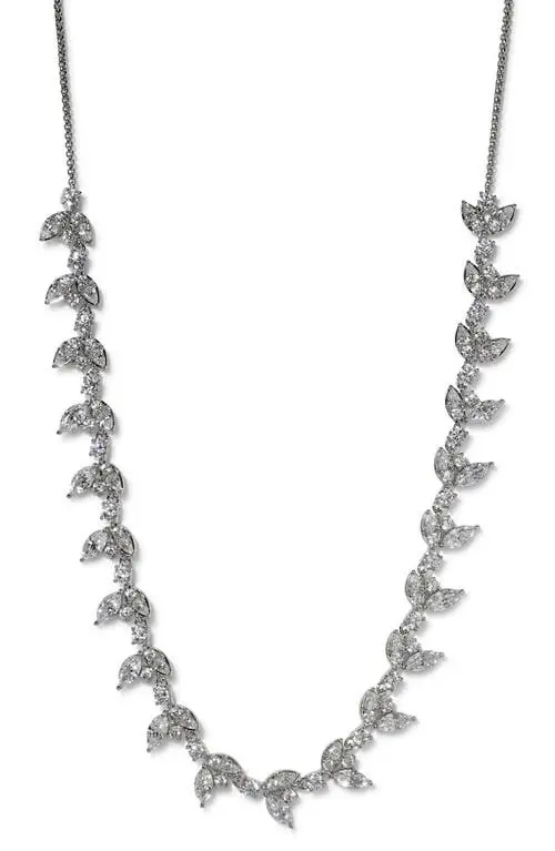 Nadri Ravish Vine Chain Necklace - Rhodium