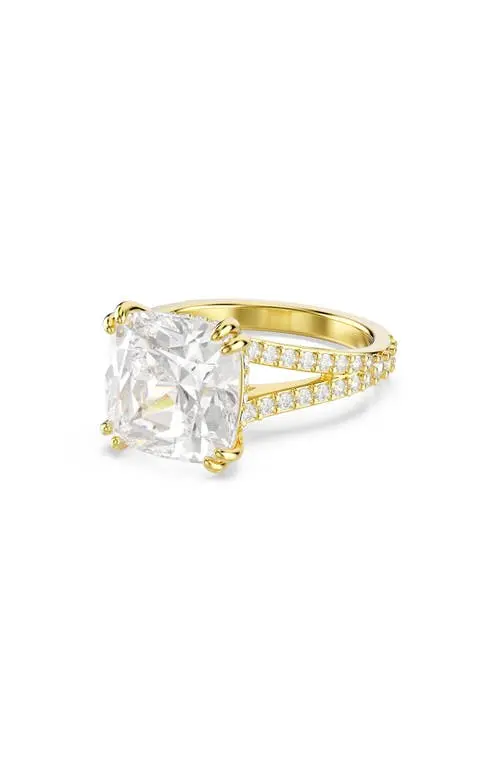 SWAROVSKI Stilla Crystal Cocktail Ring - White/ Gold