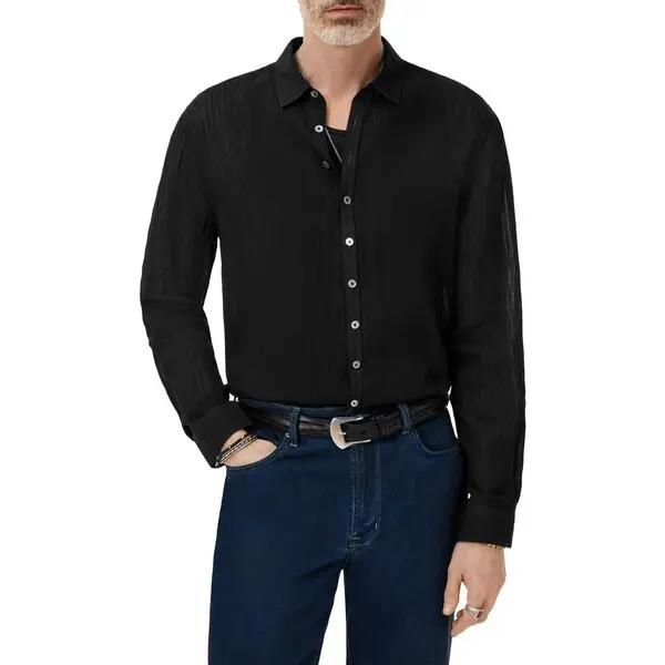 John Varvatos Bucks Button-up Shirt - Black