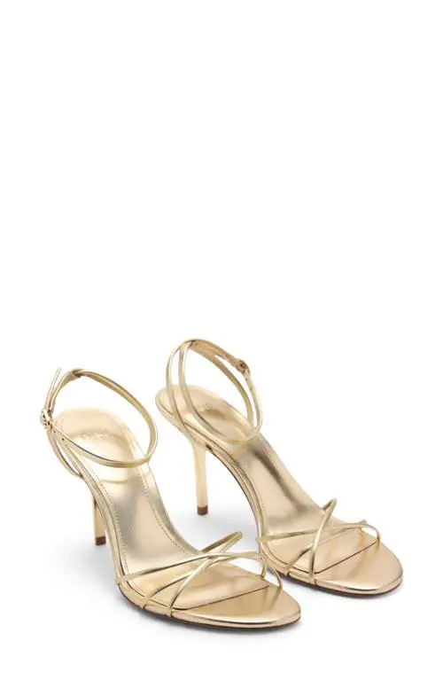 Mango Ankle Strap Sandal - Gold