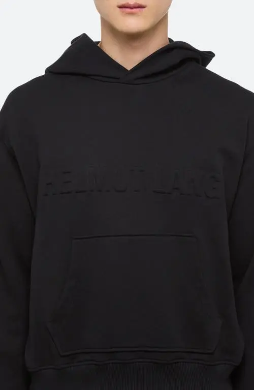 Helmut Lang Embossed Studio Logo Hoodie - Black