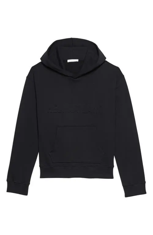 Helmut Lang Embossed Studio Logo Hoodie - Black