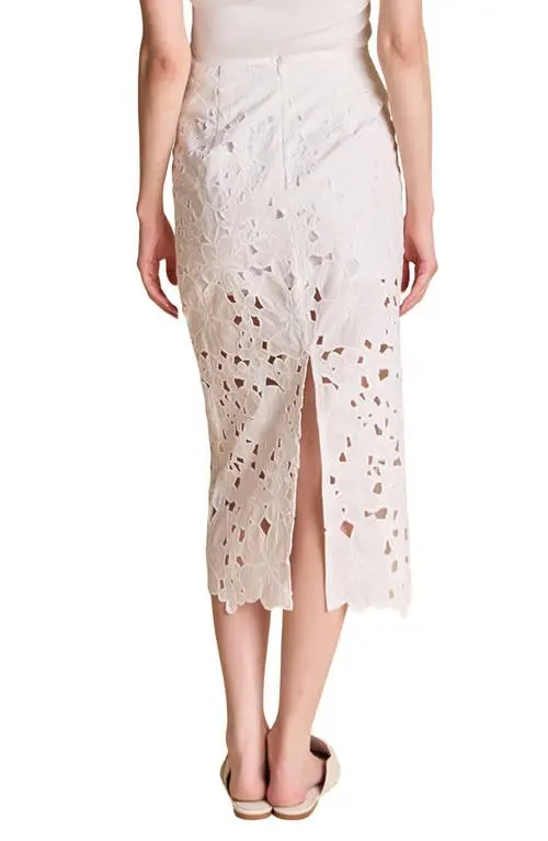 Endless Rose Cutout Lace Midi Skirt