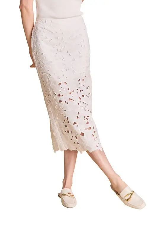 Endless Rose Cutout Lace Midi Skirt